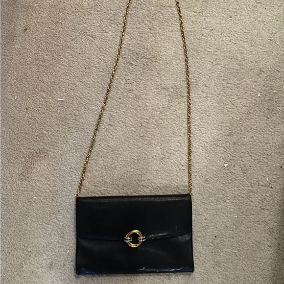 Rodo | Bags | Vintage Rodo Italy Black Leather With Chain Strap ...